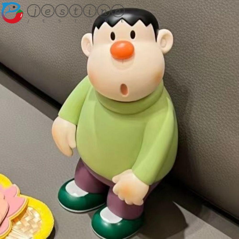 Jestine Doraemon Action Figures, Q Version Green Anime Doraemon Fat ...