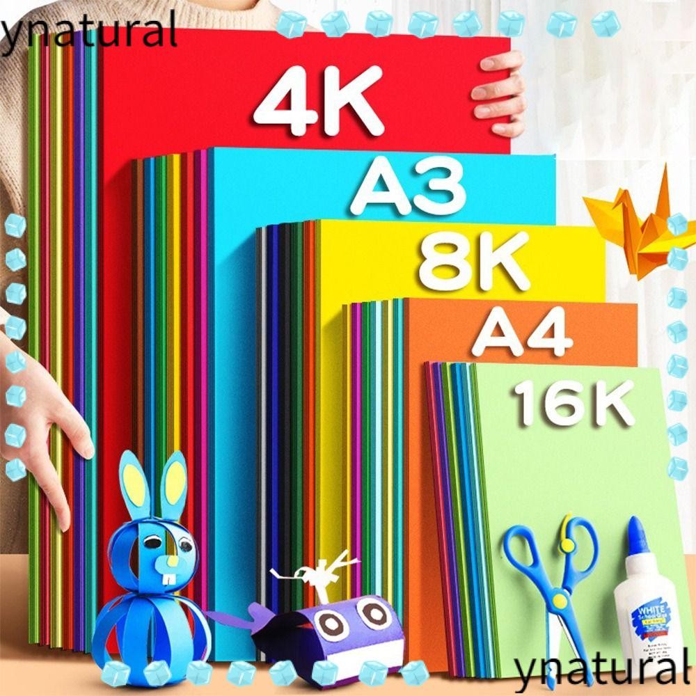 Ytural Origami กระดาษ, DIY Handmade 16K/A4/8K/A3/4K การ์ดสต็อก,ที่มีสีสันหนา 30 สี 60 แผ่น ...