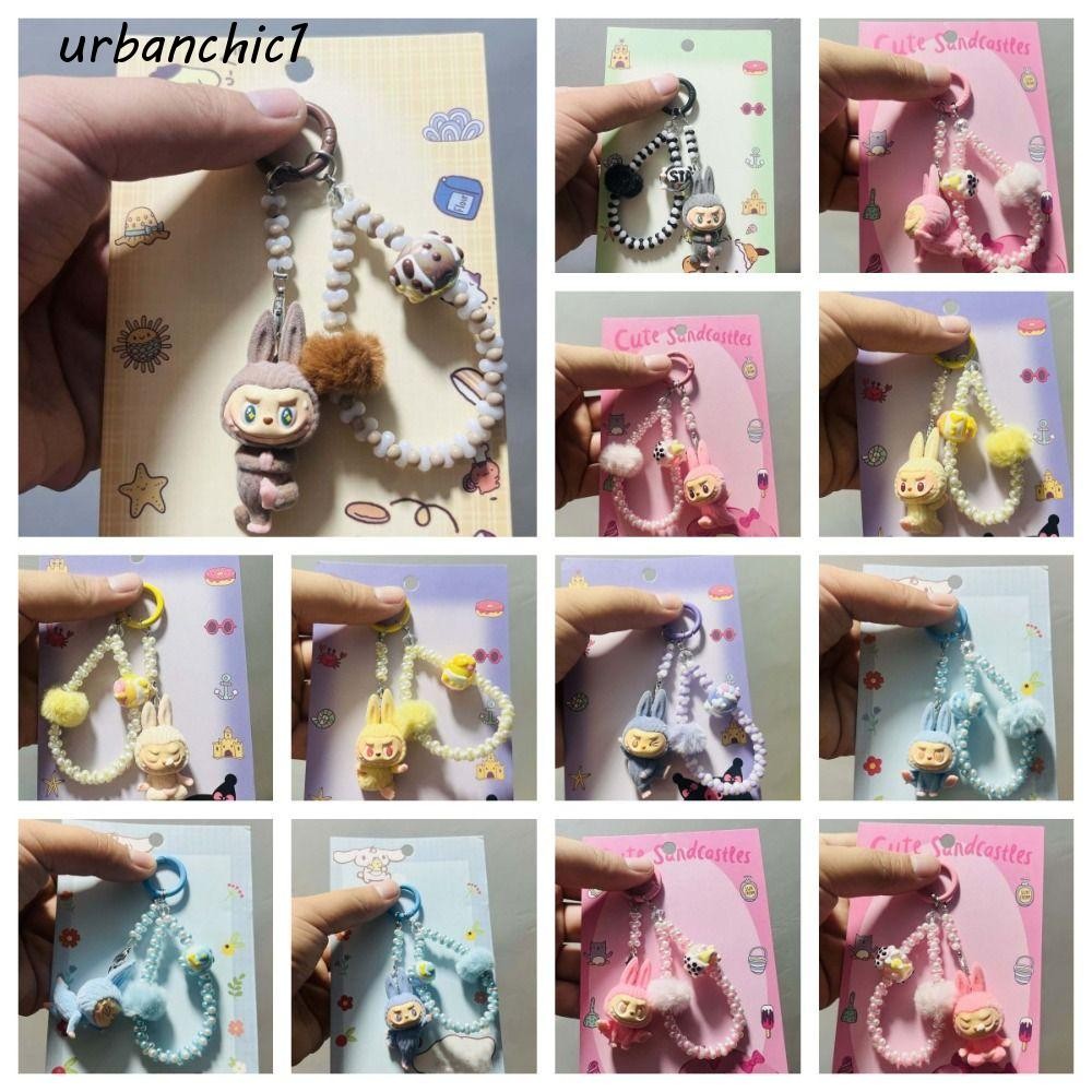 Urbanchic Lazy Yoga Labubu Doll, ซิลิกาเจล Plush Ball Flocking Labubu ...