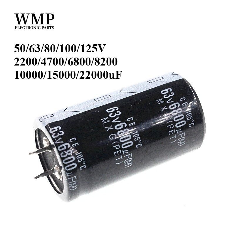 1 ชิ้น Original Electrolytic Capacitor 50V 63V 80V 100V 125V 2200uF 4700uF 6800uF 8200uF 10000uF ...