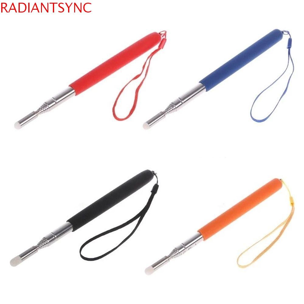 Radiantsync ครูตัวชี้ Stick อุปกรณ์การเรียน 1M Telescopic Felt Head สแตนเลสเครื่องมือครูไวท์ ...