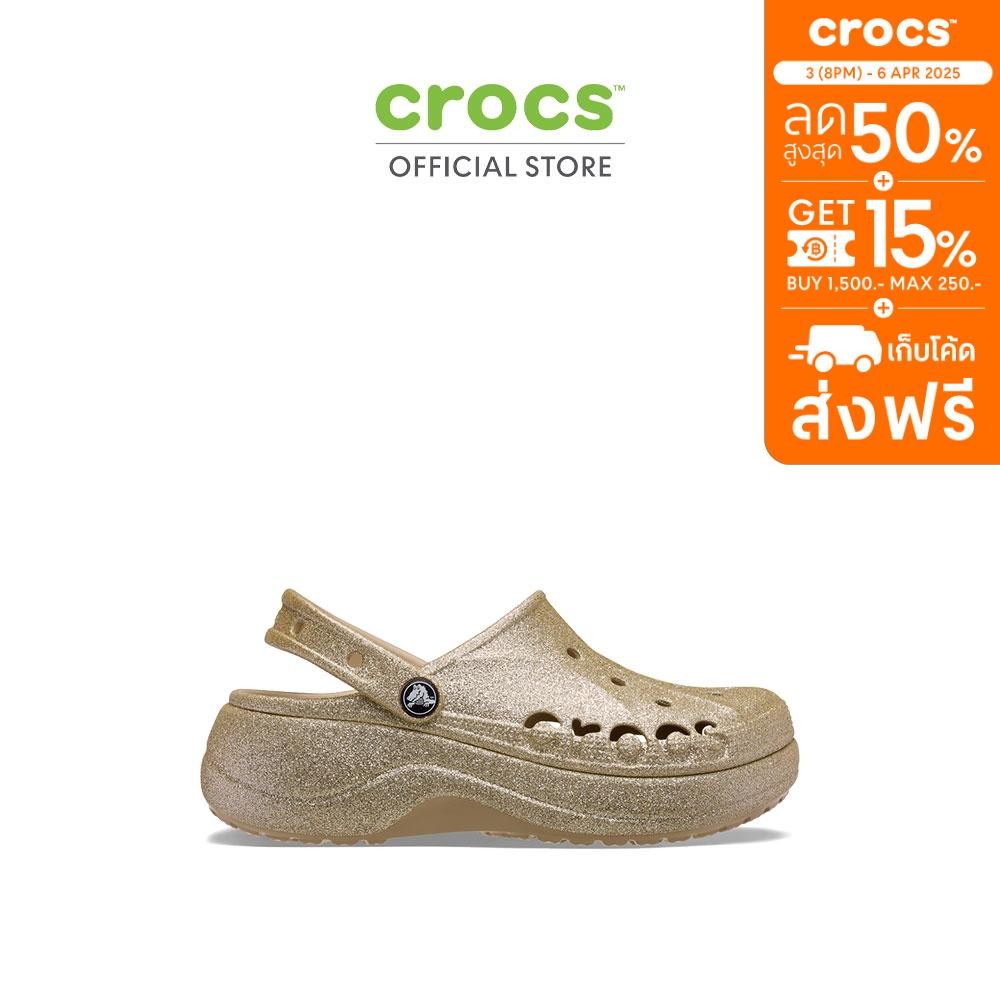 CROCS รองเท้าลำลองผู้หญิง BAYA PLATFORM GLITTER CLOG รุ่น 208459-212 ...