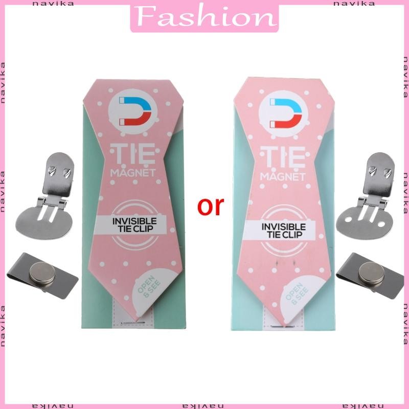 Nav Tie Clip Tie Stay Tie Pins ที่มองไม่เห็นแม่เหล็ก Tie Stay Clip ...