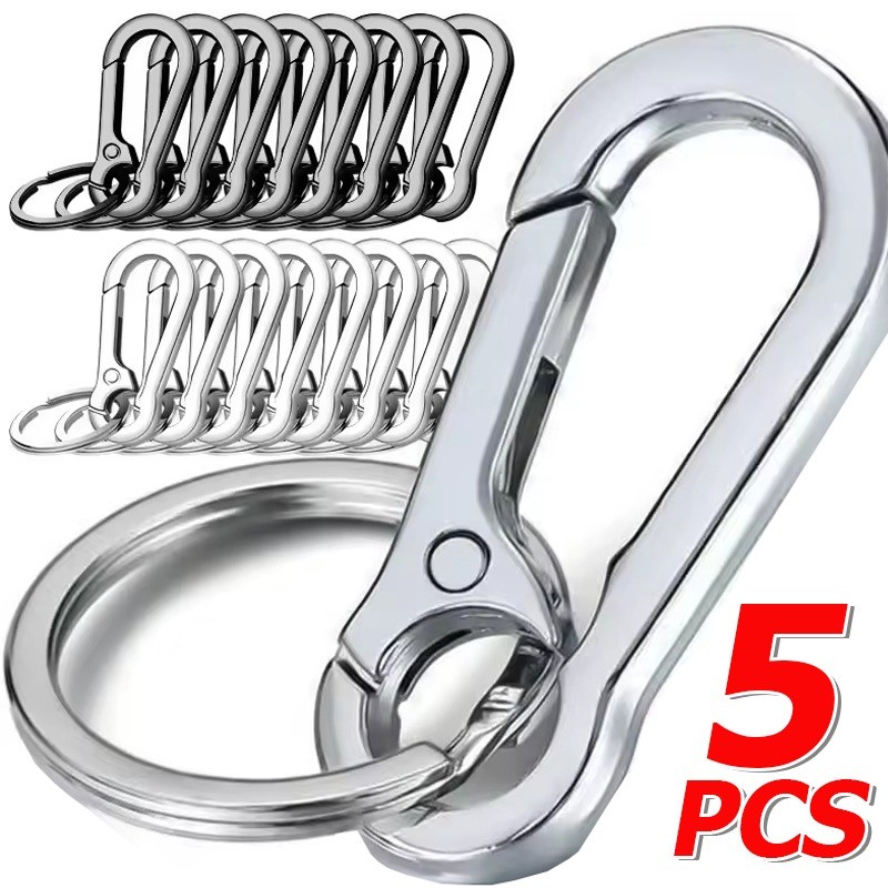 1/3/5 ชิ้น Gourd Buckle Keyring - พวงกุญแจรถสแตนเลส Carabiner รูปร่าง ...