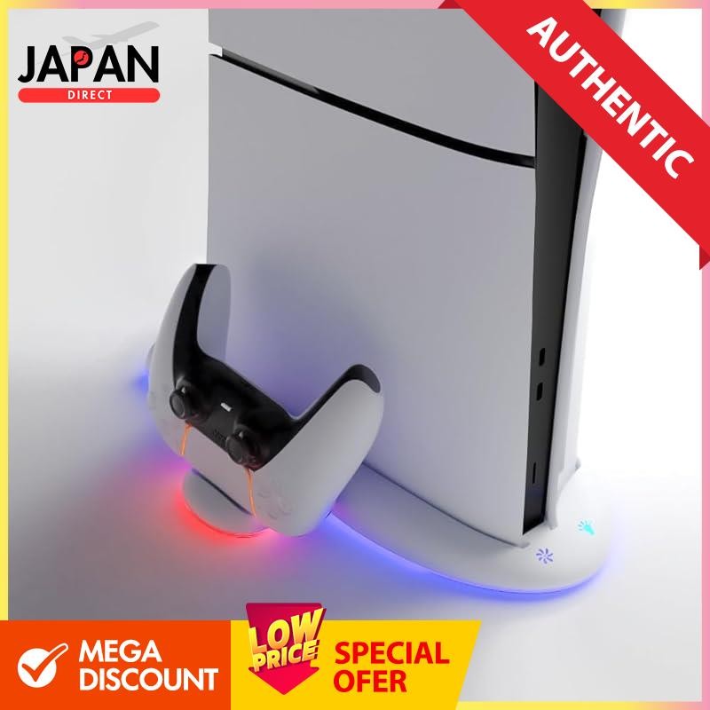 Blitzowl Cooling Fan for New PS5 PS5 Slim Stand Vertical RGB Controller ...