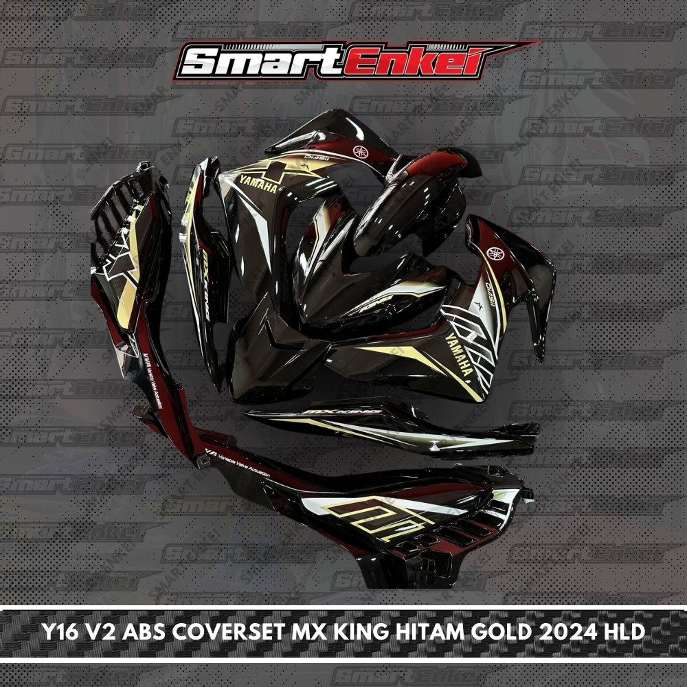 Y16 V2 ABS COVERSET HLD MX KING HITAM GOLD 2024 | Shopee Thailand