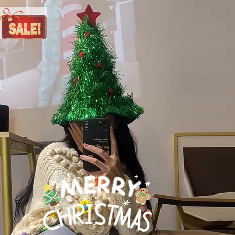 Bl Christmas s Xmas Tree Santa หมวกผมวง 2024 ตกแต่งคริสต์มาสสําหรับหญิง ...