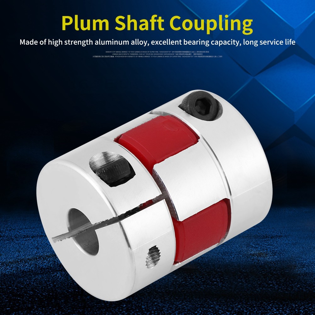 8mm ถึง 12mm Shaft Plum Shaped Elastic Coupling Coupler อลูมิเนียมอัล ...