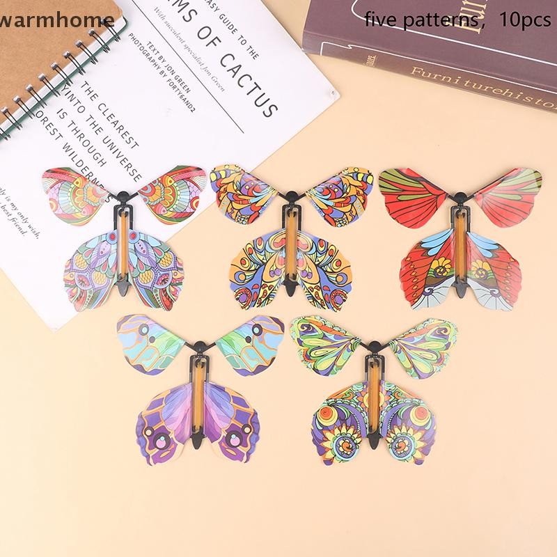 [warmhome] 10 ชิ้น Magic Wind Up Flying Butterfly Surprise Box กล่อง ...