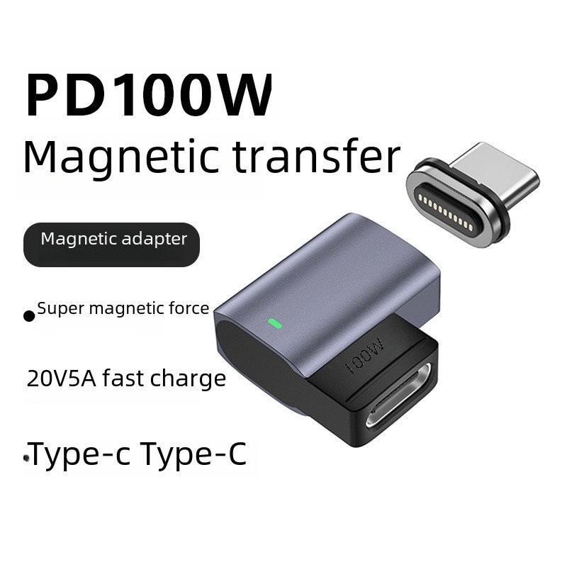 อะแดปเตอร์แม่เหล็ก pd100w ข้อศอก5A ชาร์จเร็วสำหรับ MacBook อะแดปเตอร์ ...