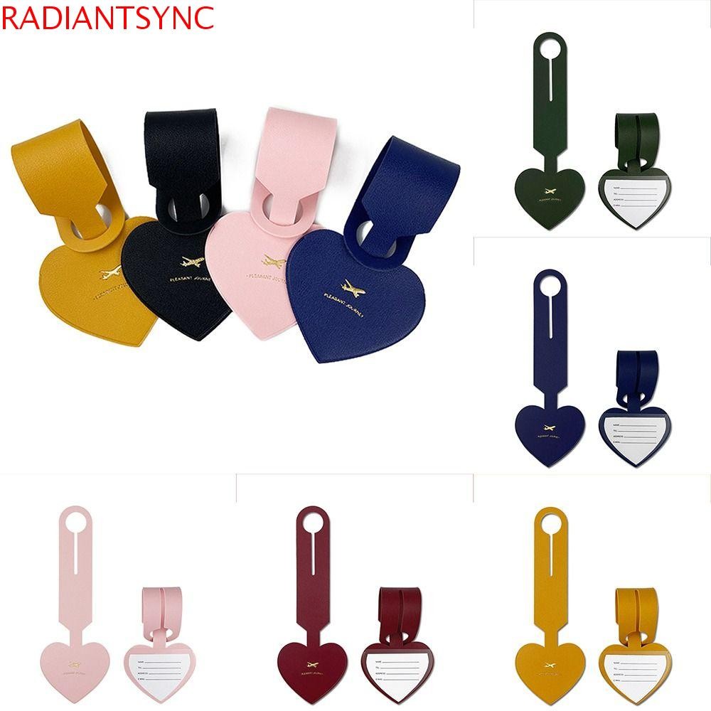 Radiantsync Love Shape PU แท็กกระเป๋าเดินทางเครื่องบินป้ายที่อยู่ป้าย Baggage ชื่อแท็ก, แบบพกพา ...