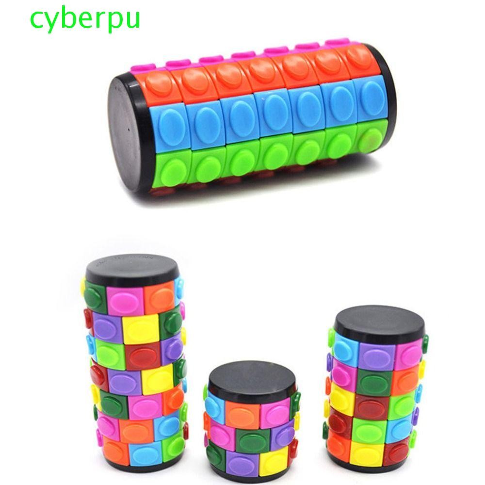 Cyberpulse 3D กระบอกหมุน Magic Cube, พลาสติกทรงกระบอก 3D Corn Cube Tower, Fidge ของเล่น Magic ...