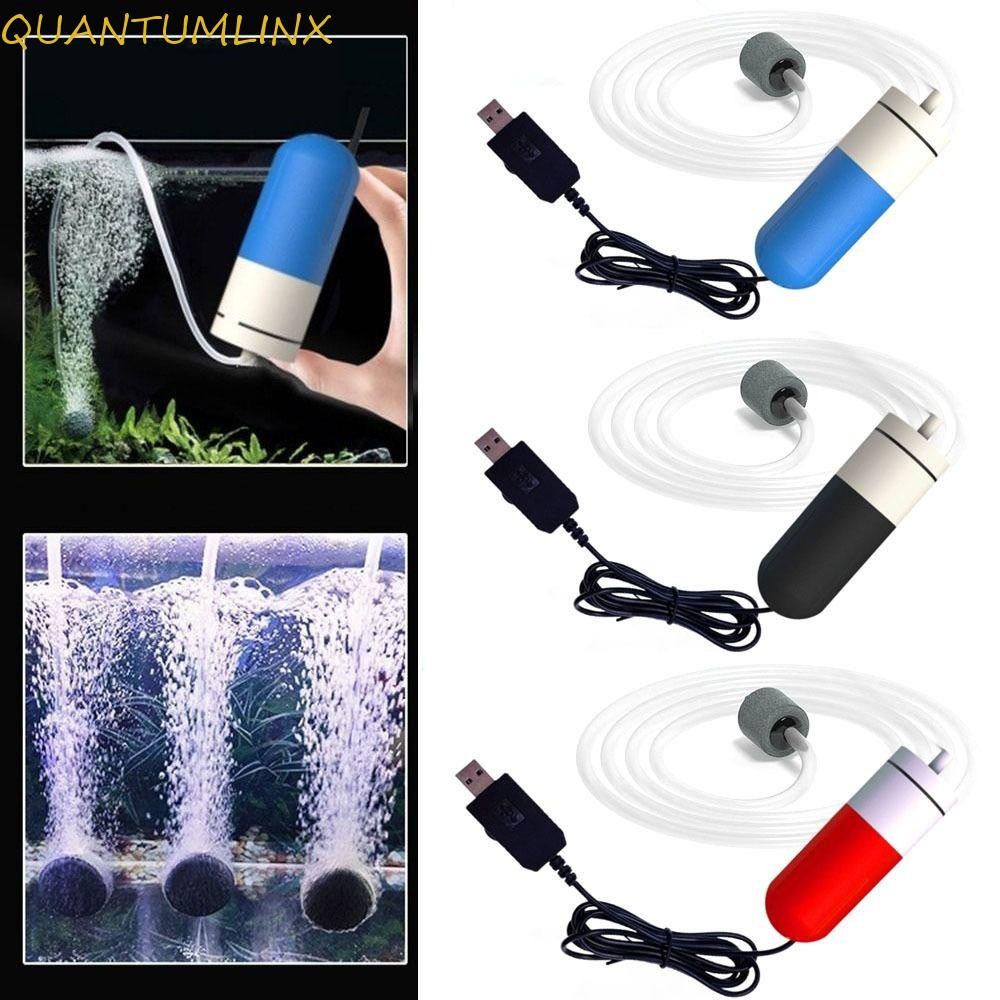 Quantuml Air Compressor Aerator, USB ชาร์จ Ultra Quiet Aquarium Air ...