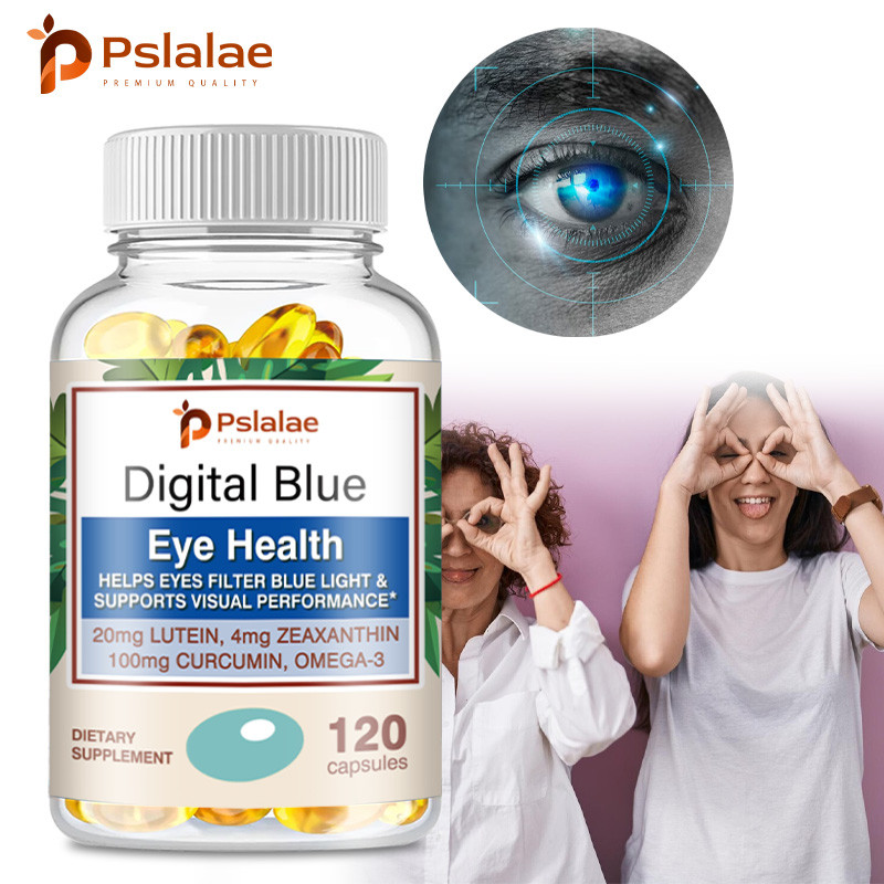 Pslalae Eye & Brain Support Softgels, with Lutein, Zeaxanthin, Curcumin ...