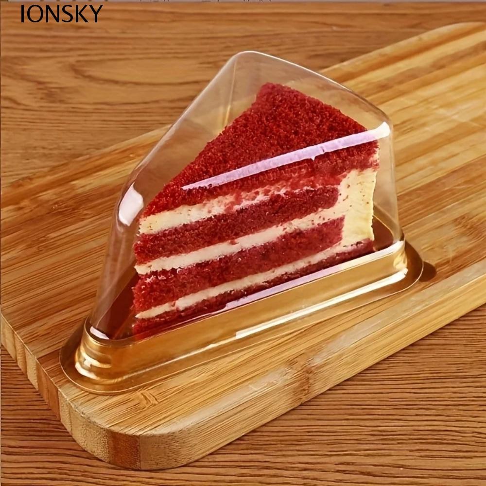 IONSKY 50 ชิ้นกล่องเค้ก,กล่องชีสเค้กแบบใช้แล้วทิ้งพลาสติก,กล่องบรรจุ ...