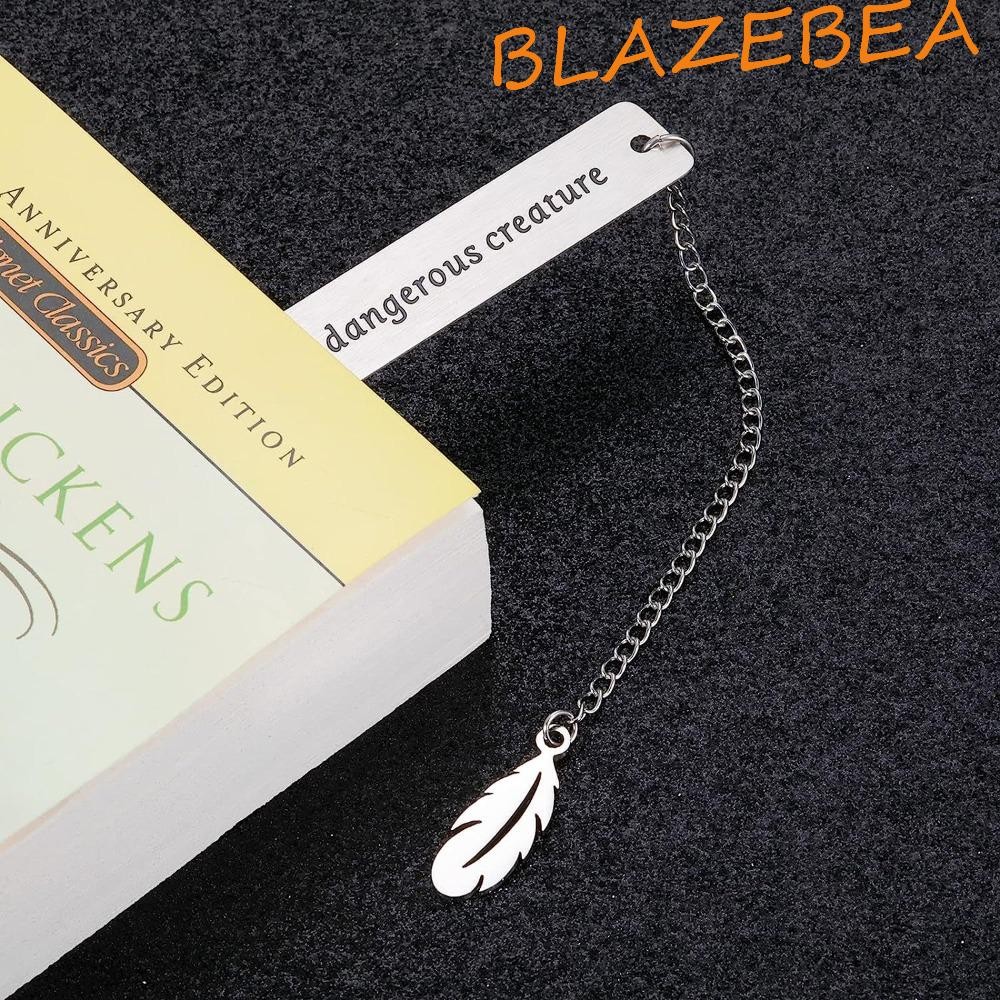 BLAZEBEA ที่คั่นหนังสือโลหะ, ป้ายหนังสือ a Well-read Woman Retro Bookmark, ทนทาน Cameo Leaf จี้ ...