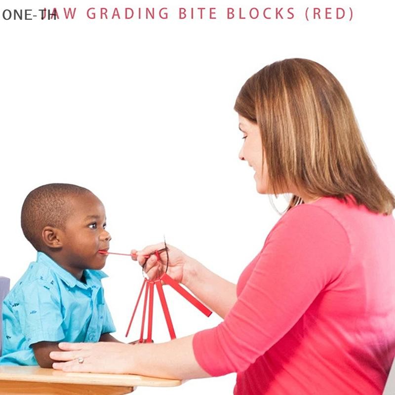 ONE-TH 6 ชิ้น Jaw Grading กัดบล็อก Chewing ยางกัดเด็กผู้ใหญ่ Oral ...