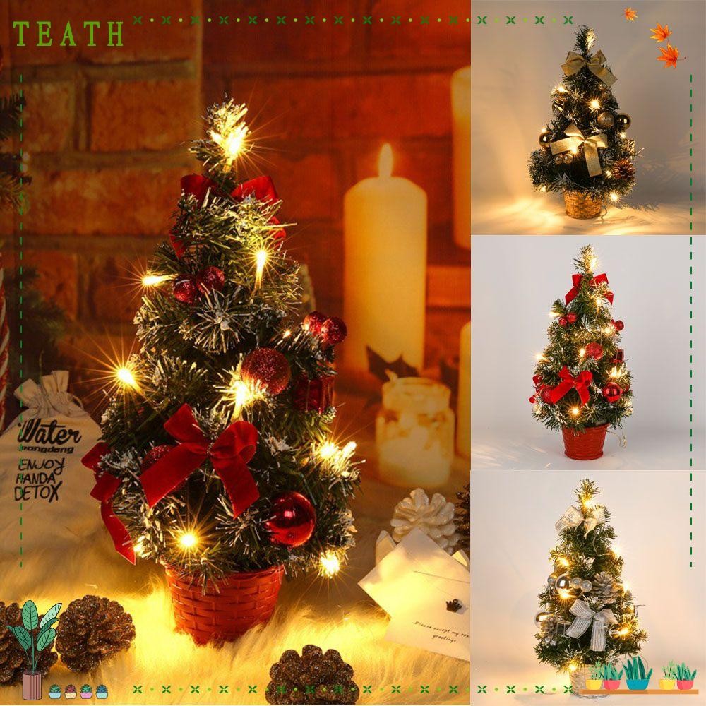 Teath 40 ซม.ตาราง Xmas Tree ตกแต่งบ้าน Party Decor เทศกาลพืชประดิษฐ์ ...