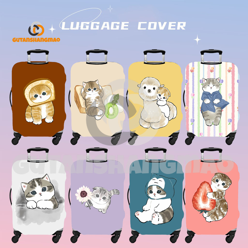 Mofusand 2 ผ้าคลุมกระเป๋าเดินทางแบบซักได้ ผ้าคลุมกระเป๋าเดินทางป้องกันรอยขีดข่วน เหมาะกับขนาด 18 ...