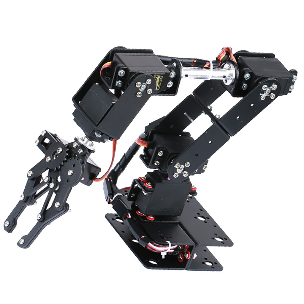 [unjitsh] Diy 6-DOF Robot Mechanical Arm Kits สําหรับการเรียนรู้ชุด ...