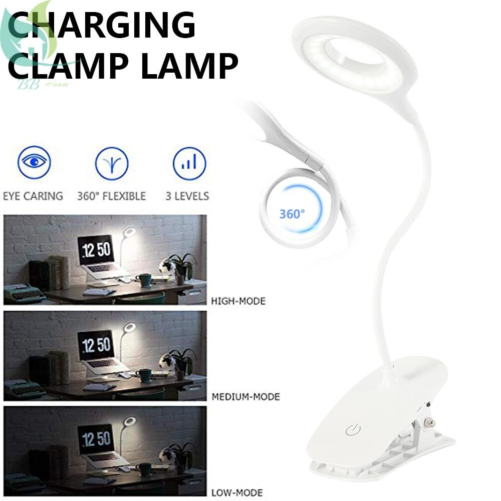 โคมไฟตั้งโต๊ะ LED w/20 LEDs LED คลิปไฟ 1200mAh USB ชาร์จไฟอ่านหนังสือ ...