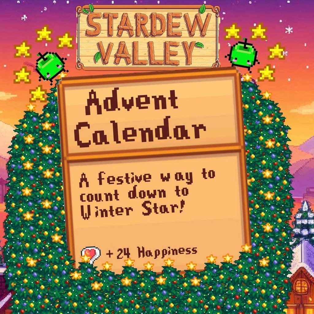 ปฏิทิน Stardew Valley Themed Christmas Advent | เครื่องประดับการ์ตูน 24 ...