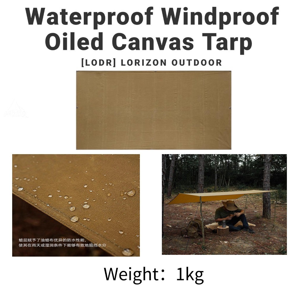 [LODR] Wilderness Bushcraft Multifunctional Oilcloth Tarp - กันน้ํา ...