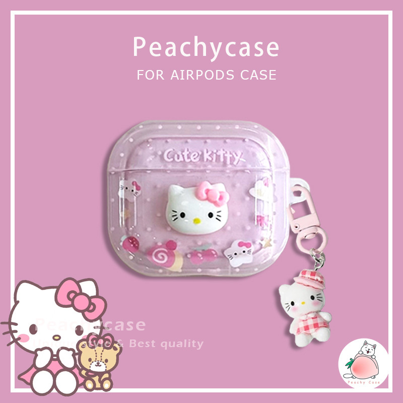 การ์ตูนน่ารัก Hello Kitty สีชมพู Wave Point IMD หูฟังไร้สายบลูทูธ ...