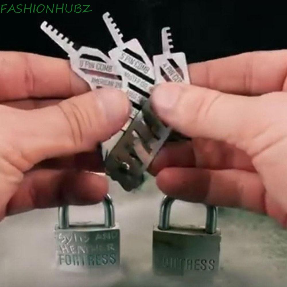 Fashionhubz 3 ชิ้น/เซ็ตหวีล็อค Picks, Multifunctiona แบบพกพาหวี Covert Instruments, ทนต่อการสึก ...