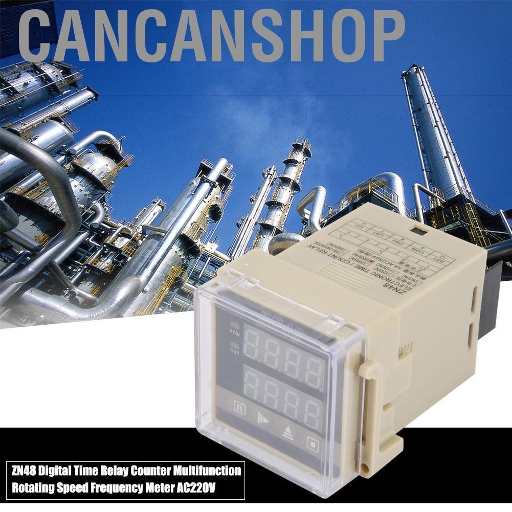 Cancanshop Digital Time Relay Walfront Zn48 AC 220V Counter Delay Timer ...