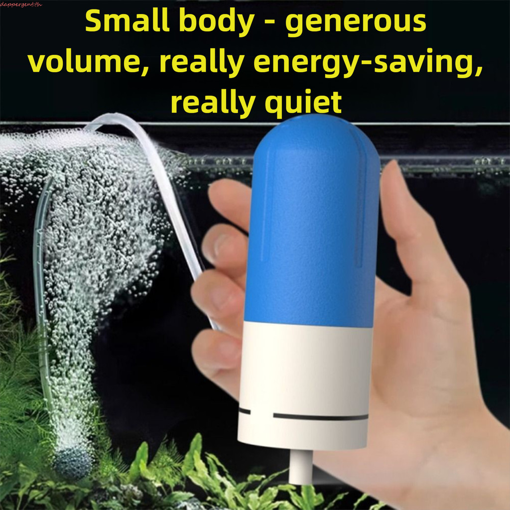 Dappergent เครื่องอัดอากาศ Aerator แบบพกพา USB ชาร์จ Aquarium ออกซิเจนปั๊มลม, Aquarium Air Stone ...