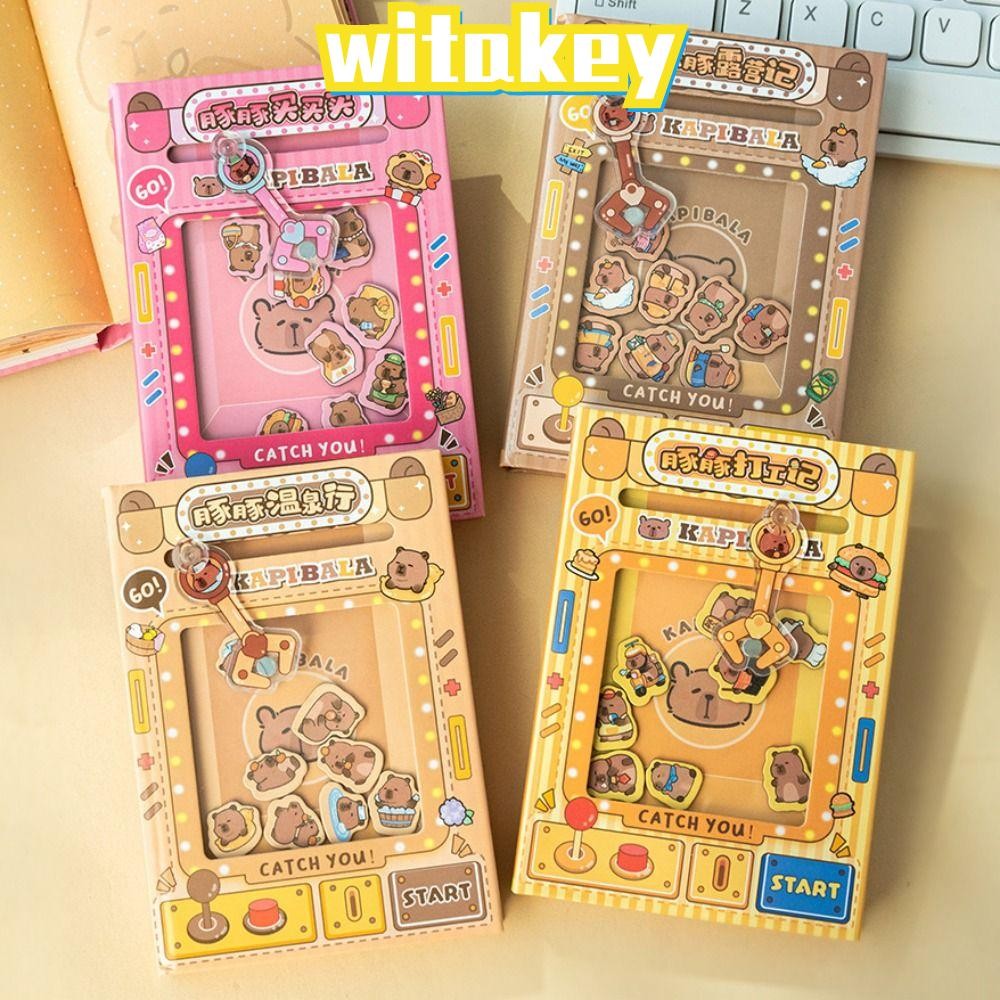 WITAKEY สมุดโน๊ต, จับตุ๊กตา แผ่นรองโน้ตหลากสี, กรงเล็บตุ๊กตา Capybara การ์ตูนสร้างสรรค์|สมุด ...