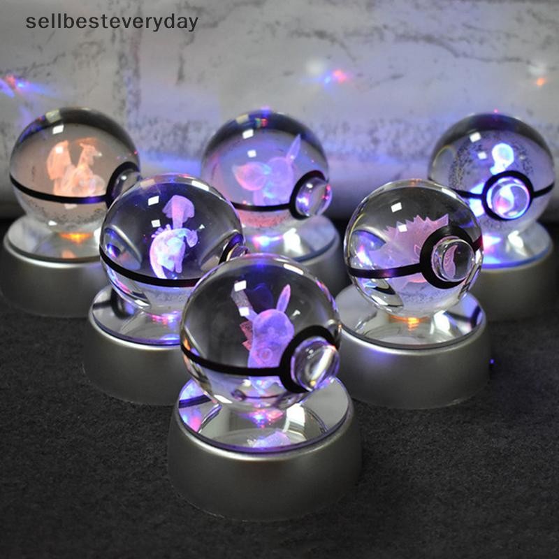 SETH Pokemon Crystal Ball 3D ของเล่น Snorlax Mewtwo Pikachu ตัวเลข ...