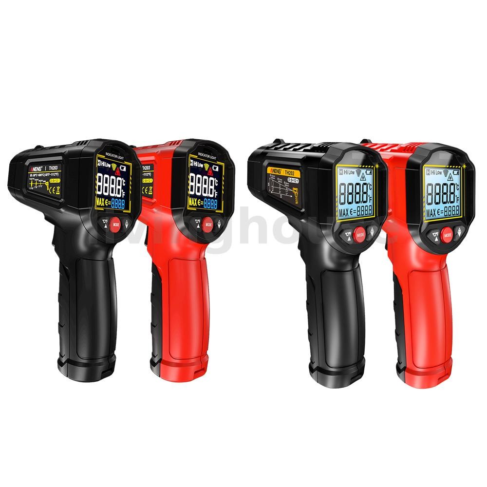 ANENG TH202 TH203 เครื่องวัดอุณหภูมิอินฟราเรด 0ปืน -50°ซี ถึง 600°C ...