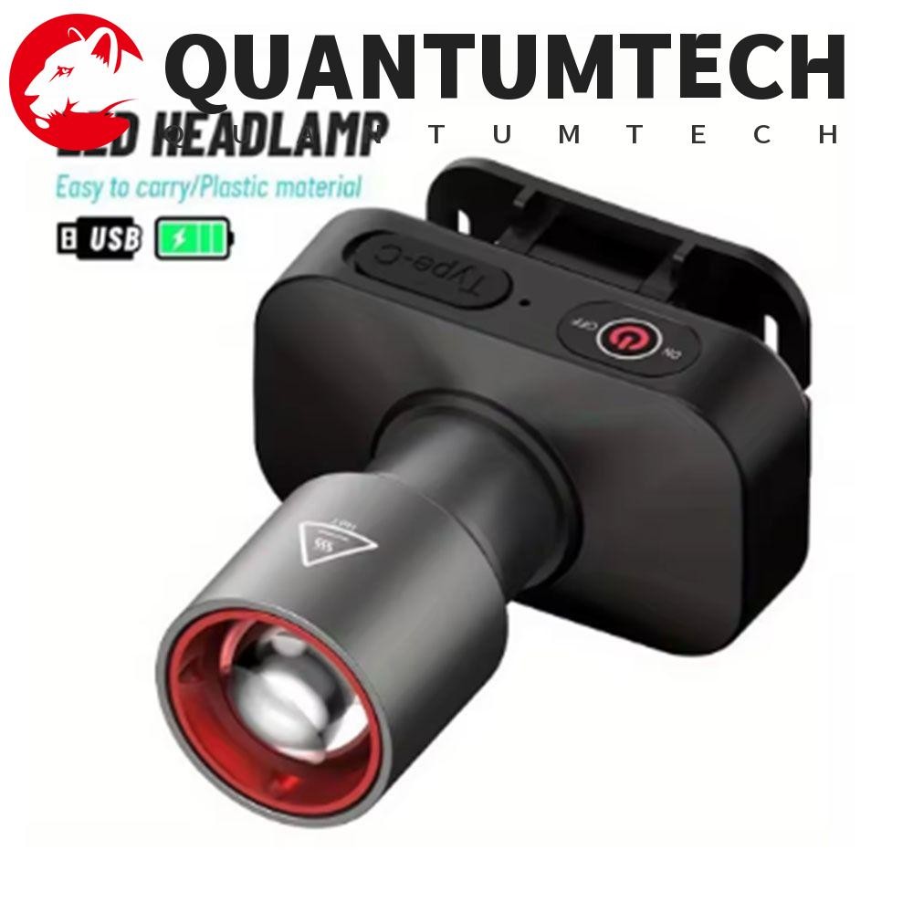 QUANTUMTECH ไฟหน้า LED, Zoomable Super Bright Head Light, หัวติดตั้ง Dimming กันน้ํา 3 โหมดแสงไฟ ...