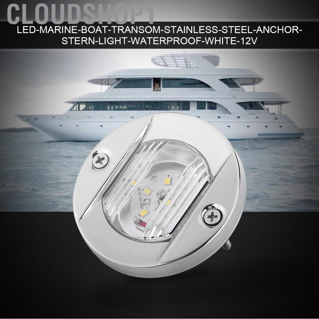 Cloudshop1 12V Marine เรือ Transom LED สีขาวสแตนเลสกันน้ำ Anchor Stern ...