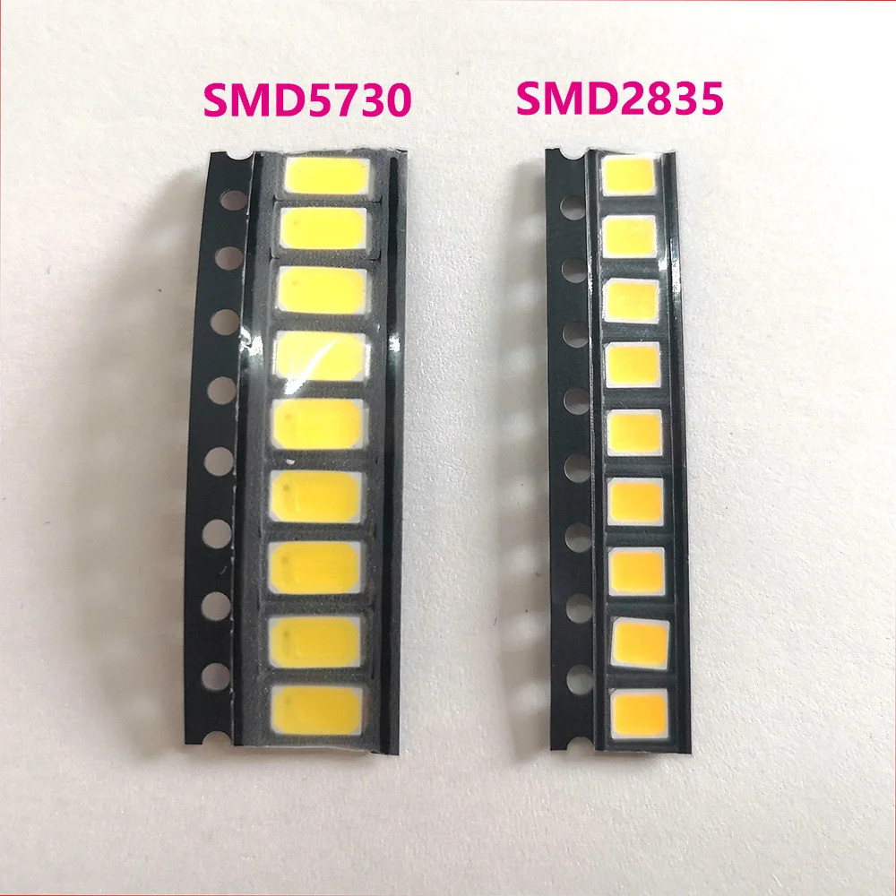 100pcs จํานวนมากคุณภาพสูง SMD2835 SMD5730 ทองแดง 3V 60-65LM ไฟ LED ...