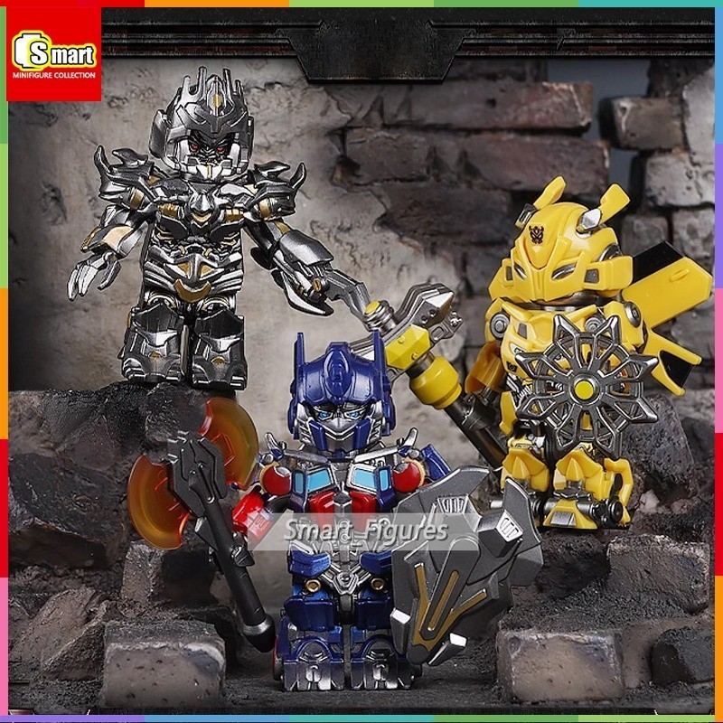 Brickman Transformers Optimus Prime Bumblebee Megatron Minifigures 3in1 ...