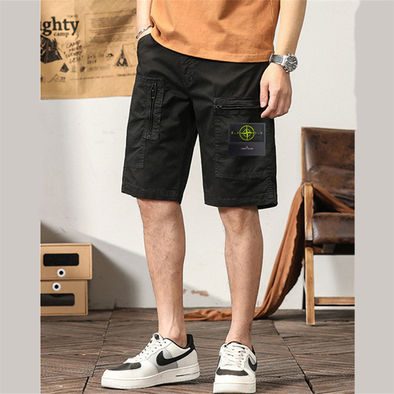 Stone Island Original Cargo Shorts กางเกงขาสั้น Unisex กางเกงขาสั้นขนาด ...