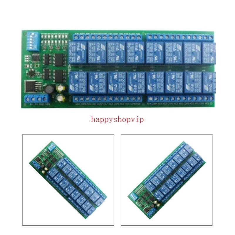 Hsv 16-Channel RS485 รีเลย์โมดูล Modbus RTU ควบคุมสมาร์ทสวิทช์ควบคุม ...