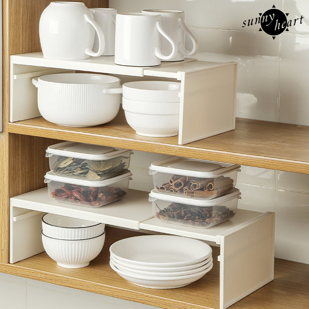 Sunnyheart Retractable Storage Rack แผ่นช้อนส้อมปรุงรสองค์กรตู้ครัวและ ...