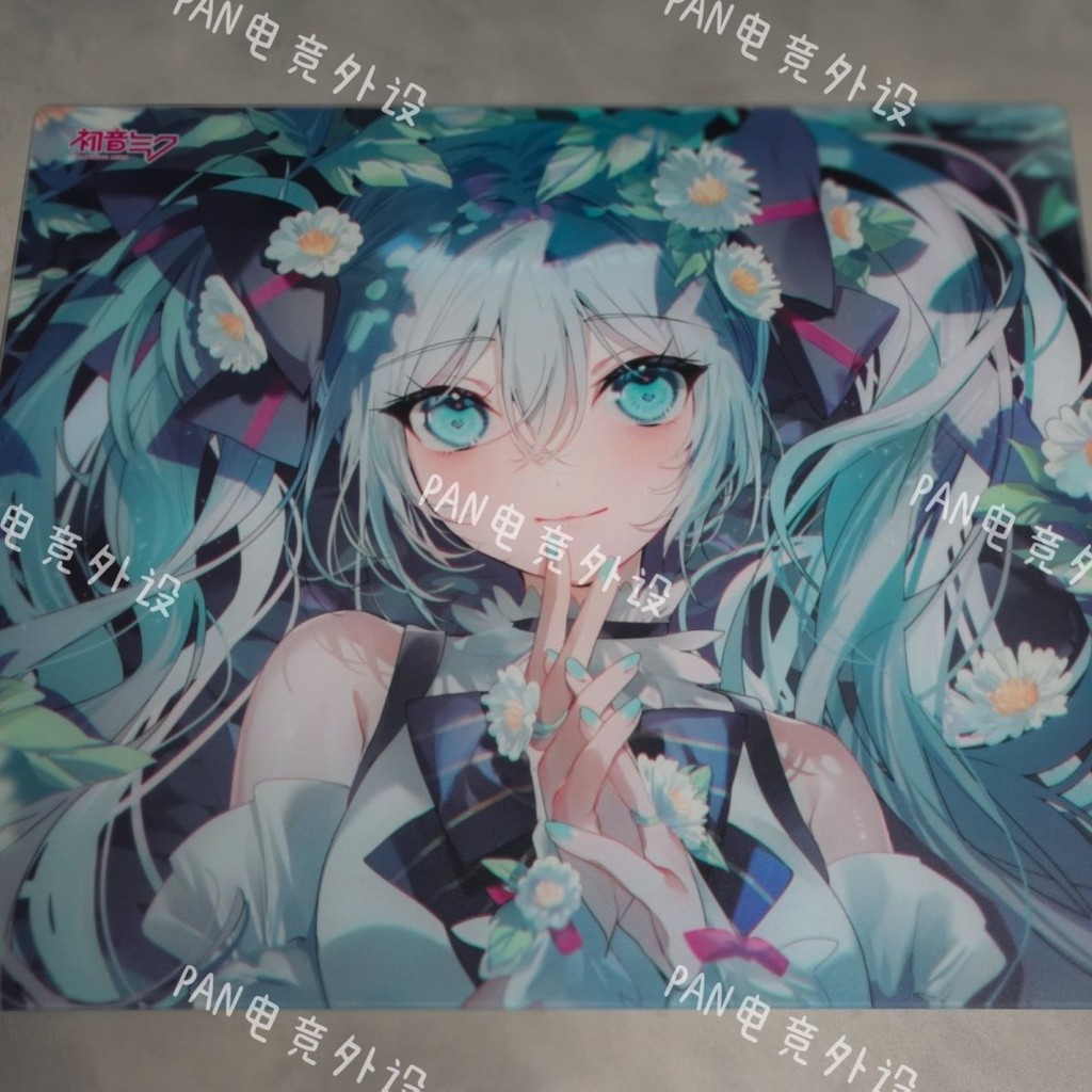 Wallhack-sp004 hatune miku แผ่นรองเมาส์กระจกนิรภัยเคลือบแผ่นรองเมาส์ ...