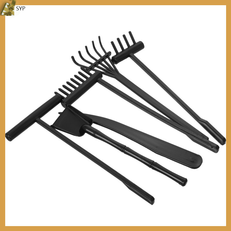 พร้อมฝาปิด Zen ทราย Rake ชุดชุดเครื่องมือบอนไซอุปกรณ์เสริมคอนเทนเนอร์ ...