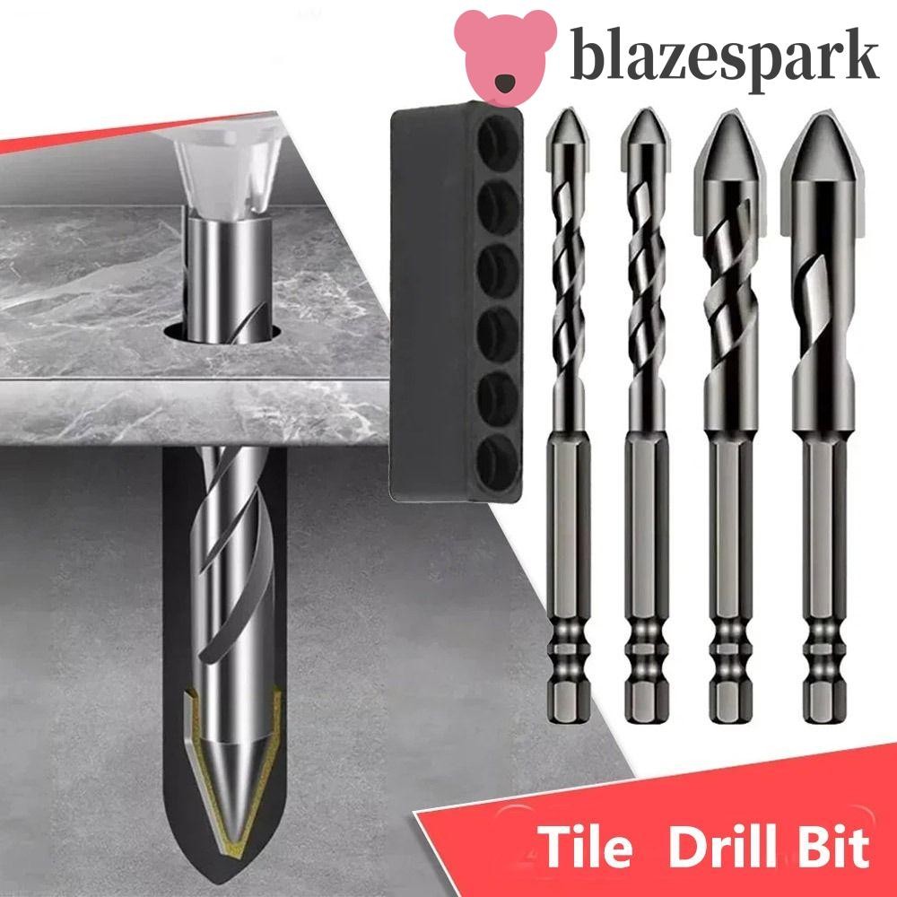 Blazespark สามเหลี่ยมกระเบื้องเจาะชุด,Precision เจาะที่เปิดรูเจาะประหลาด,ทนทาน Hex 6/8/10/12 มม. ...