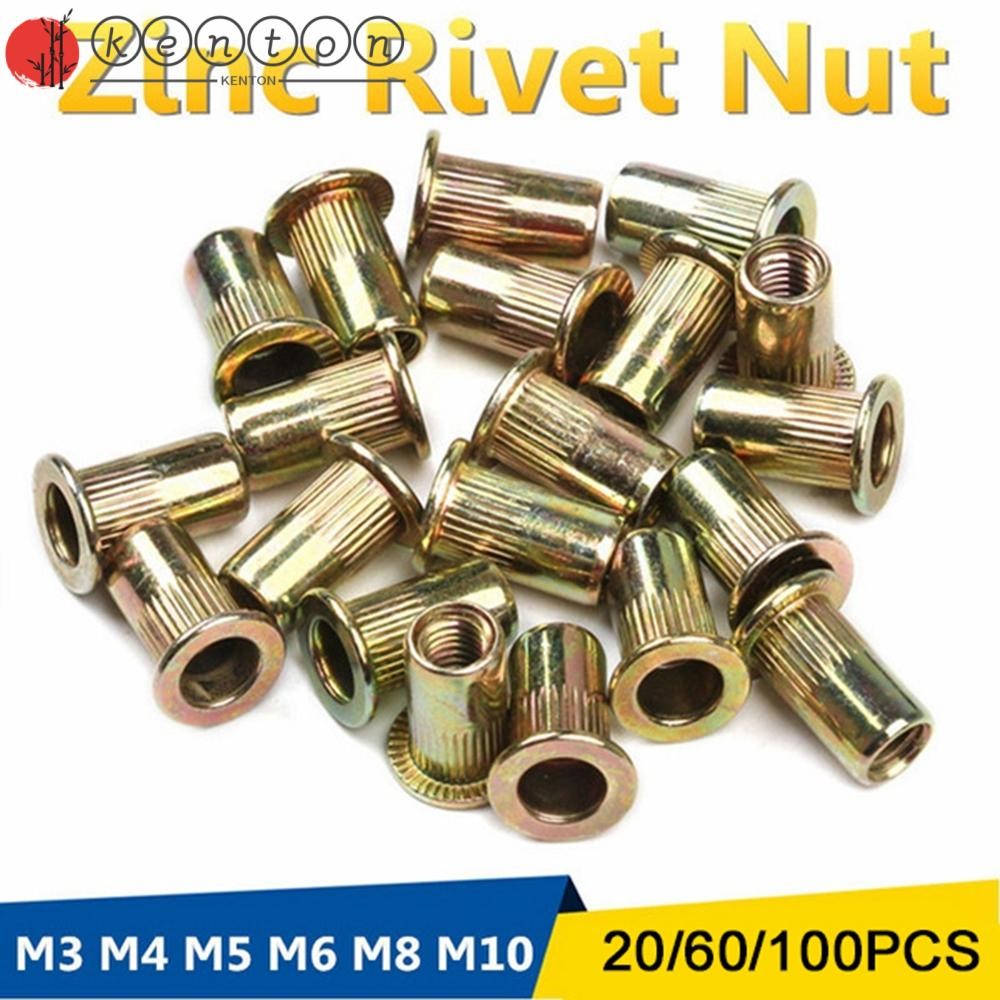 Kenton Rivet Nuts เหล็กคาร์บอน 20/60/100 ชิ้นใส่ Nutsert Collication ...