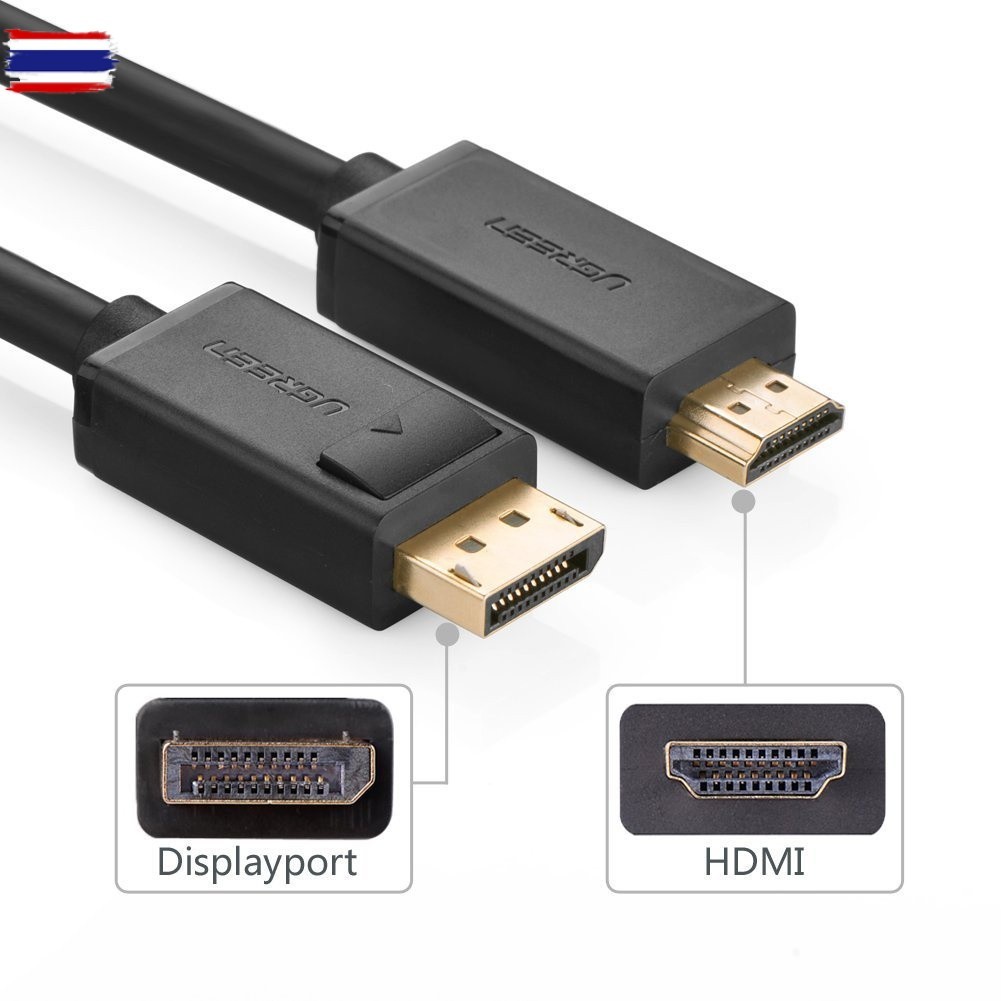 UGREEN รุ่น 10239 / 10203 / 10204 สาย DisplayPort male to HDMI male Cable | Shopee Thailand