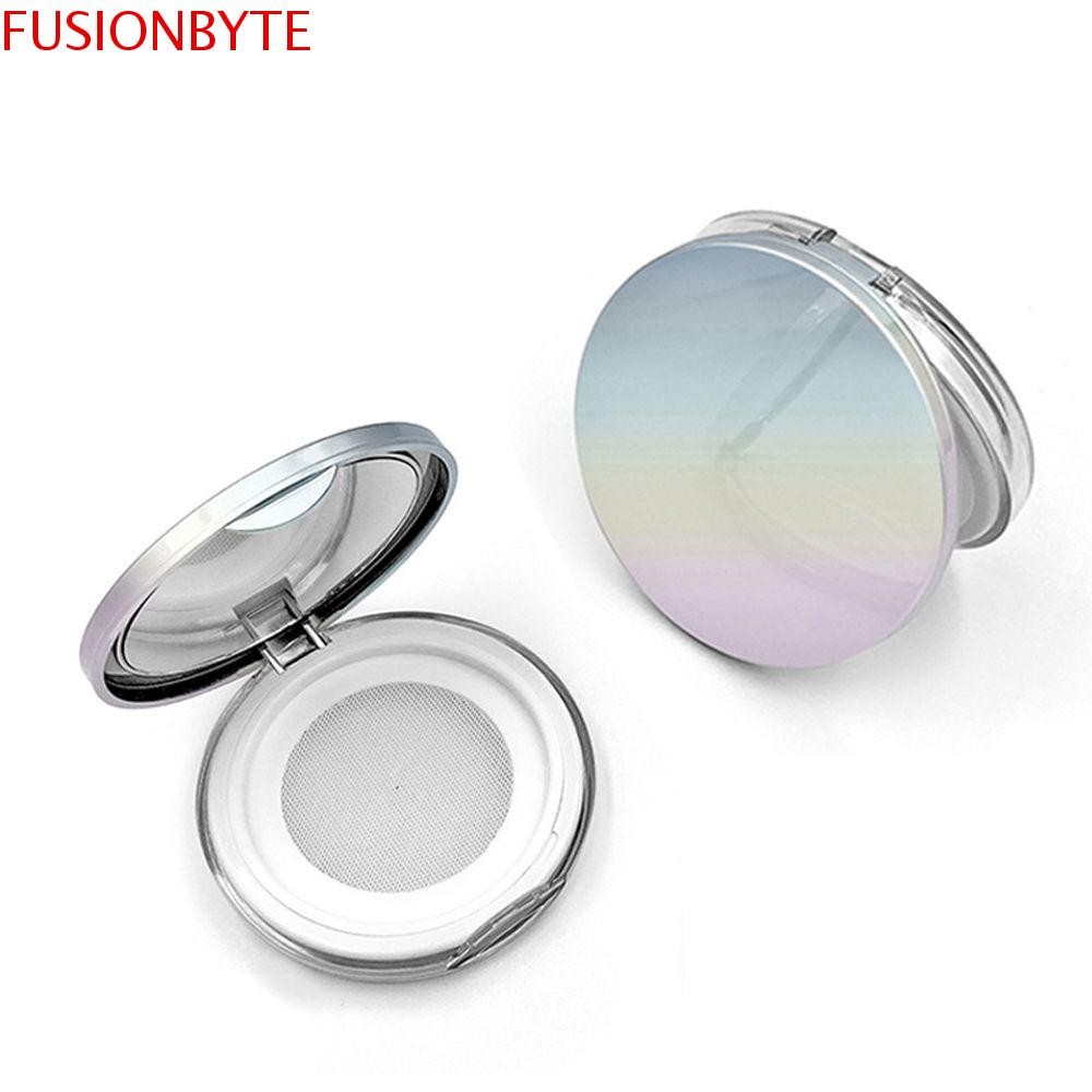 FUSIONBYTE แป้งฝุ่นหม้อรอบโปร่งใสพร้อมพัฟ DIY มือถือที่ยอดเยี่ยมขนาดกะทัดรัดแบบพกพาตะแกรงเดินทาง ...