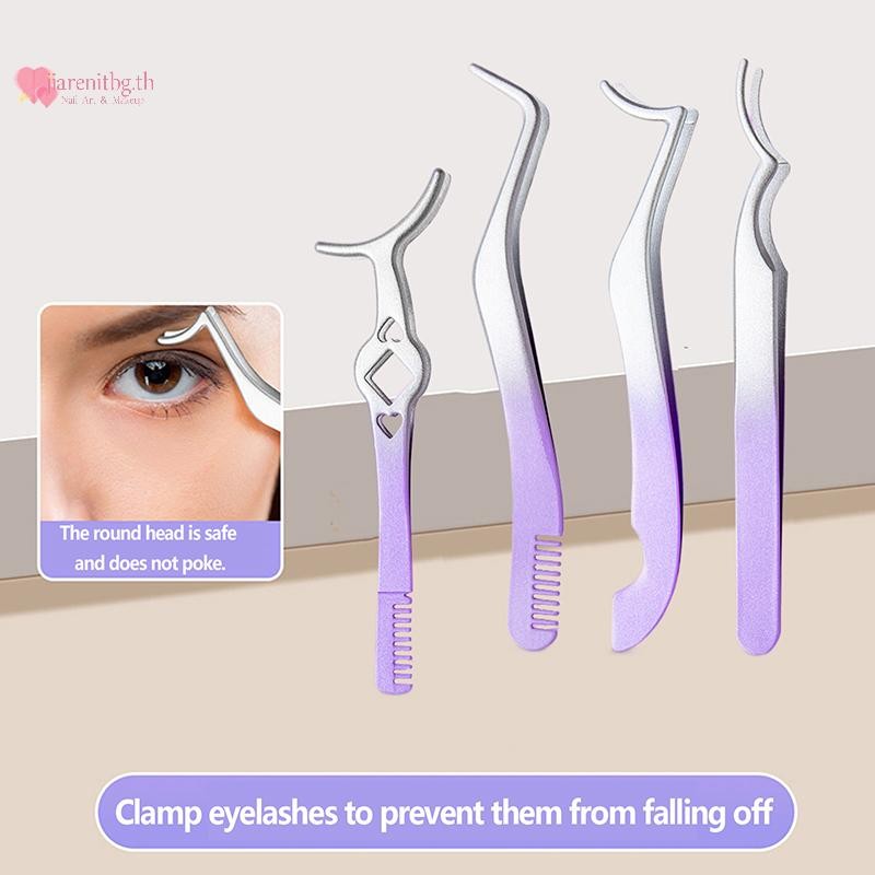 RENBG 1 Pc Eyelash หวีแหนบสแตนเลส Anti-Static Non-Magnetic Professional ...