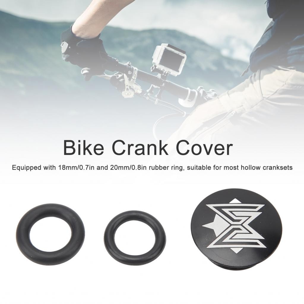 Crankset Cover Cover Bike Crank Cap Aluminium Alloy พร้อมแหวนยางสำหรับ ...