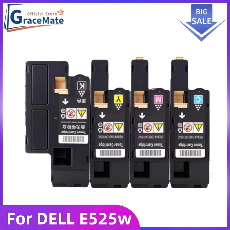 ตลับหมึก GraceMate 4 สี E525w ใช้ได้กับเครื่องพิมพ์เลเซอร์ Dell E525w ...